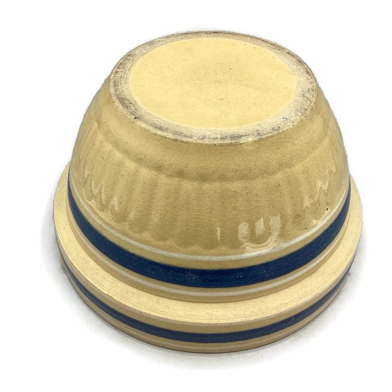 Vintage Yellow Ware Ceramic Mixing Bowl - Etsy