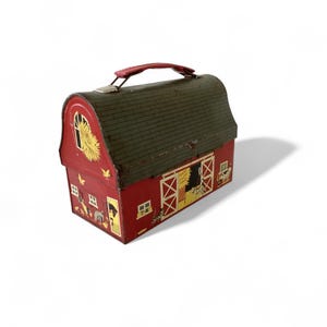 Vintage Farm Barn Lunch Box * Open Door - Etsy