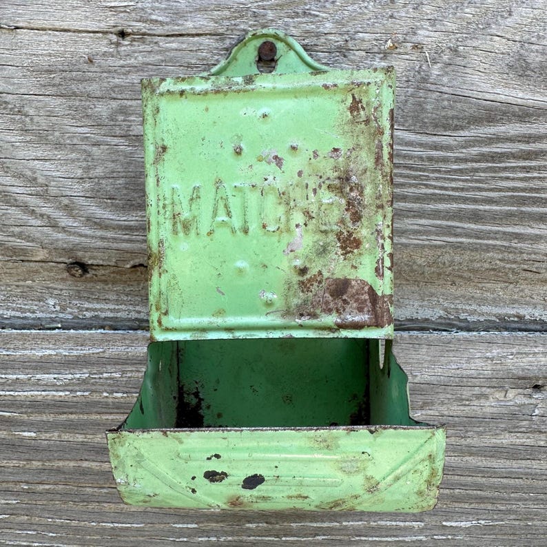 Vintage Matchstick Dispenser Wall Mounted Match Holder - Etsy