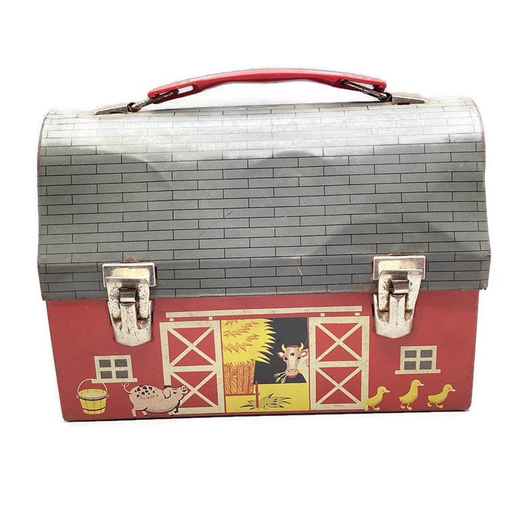 Vintage Farm Barn Lunch Box - Etsy