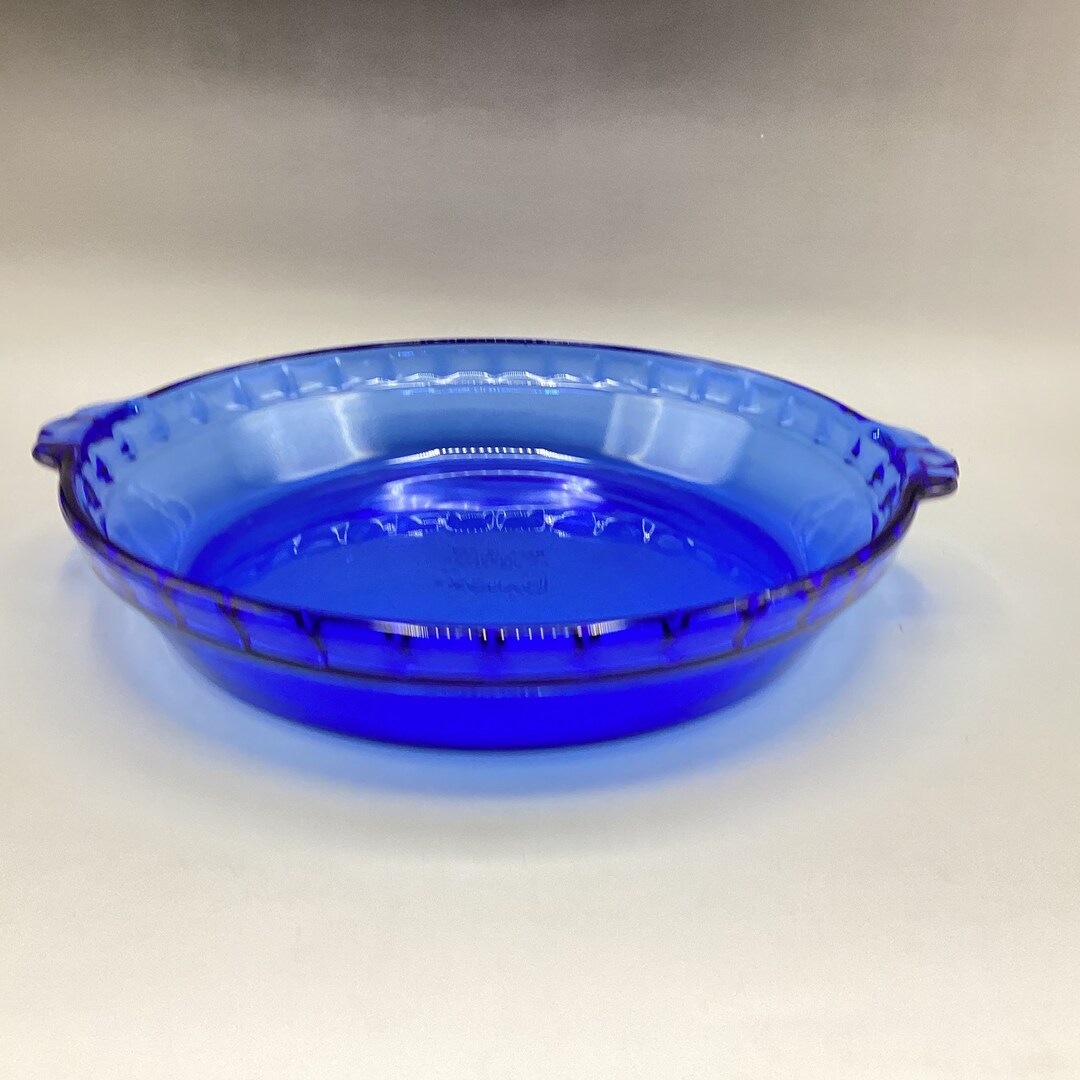 Vintage Pyrex Blue Glass Pie Plate Etsy