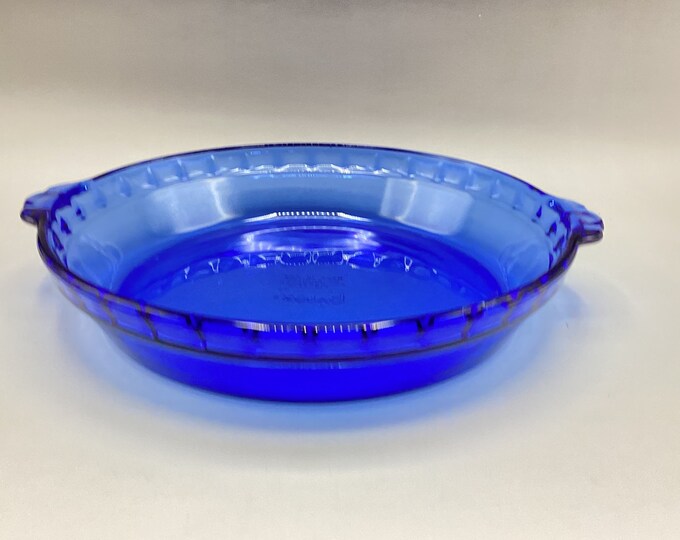 Vintage Pyrex Blue Glass Pie Plate - Etsy