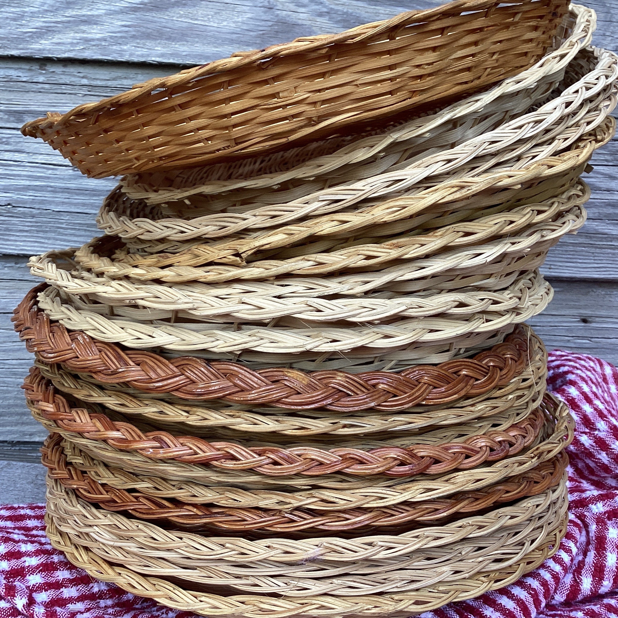 Vintage Wicker Paper Plate Holder * Sold Individually - Etsy