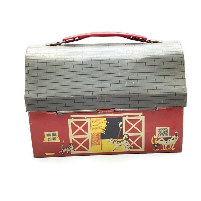Vintage Farm Barn Lunch Box - Etsy