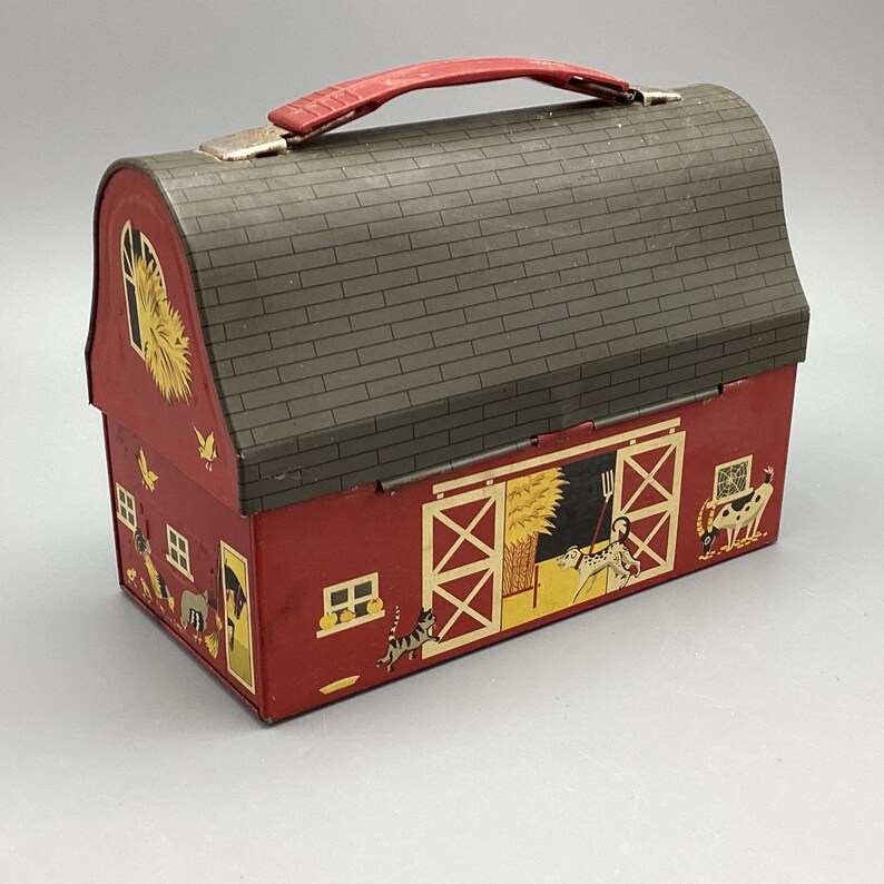 Vintage Farm Barn Lunch Box - Etsy