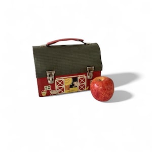 Vintage Farm Barn Lunch Box * Open Door - Etsy