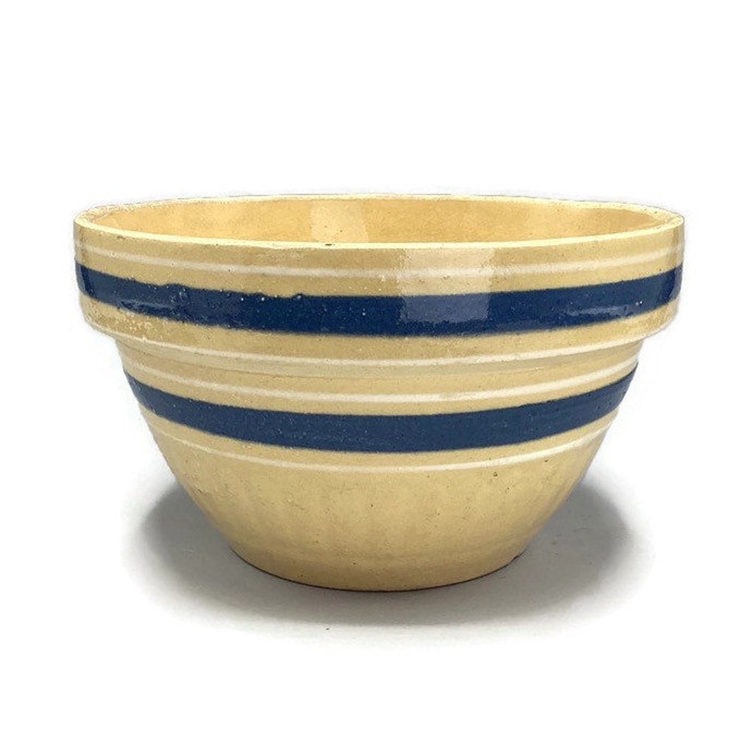 Vintage Yellow Ware Ceramic Mixing Bowl - Etsy