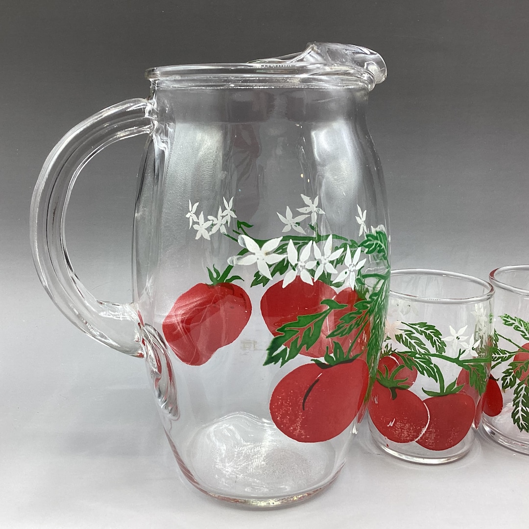 Vintage Juice Set * Pitcher With 4 Juice Glasses - Etsy