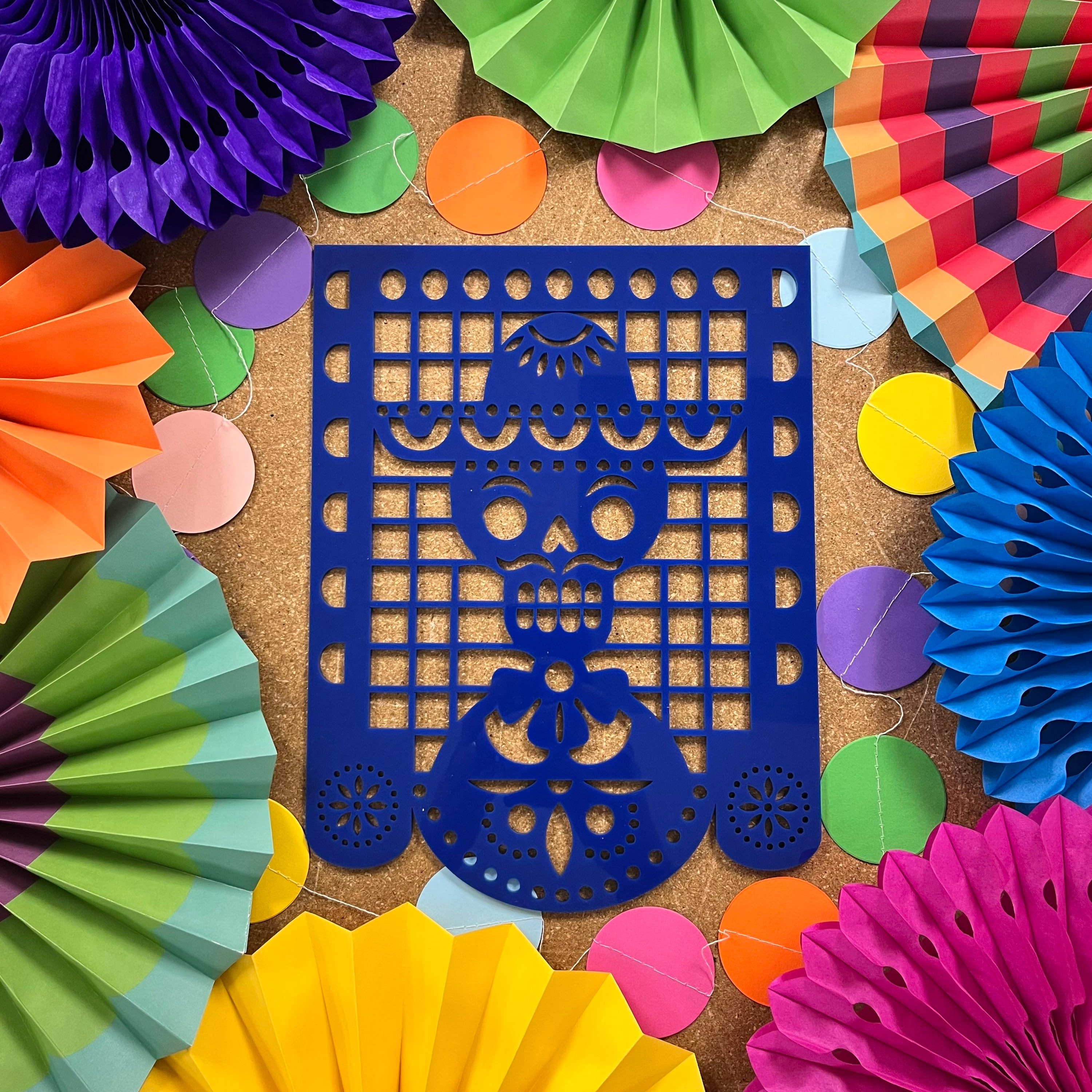 Mr. Skeleton Acrylic Papel Picado Sign. Dia De Los Muertos Sign. Fiesta ...