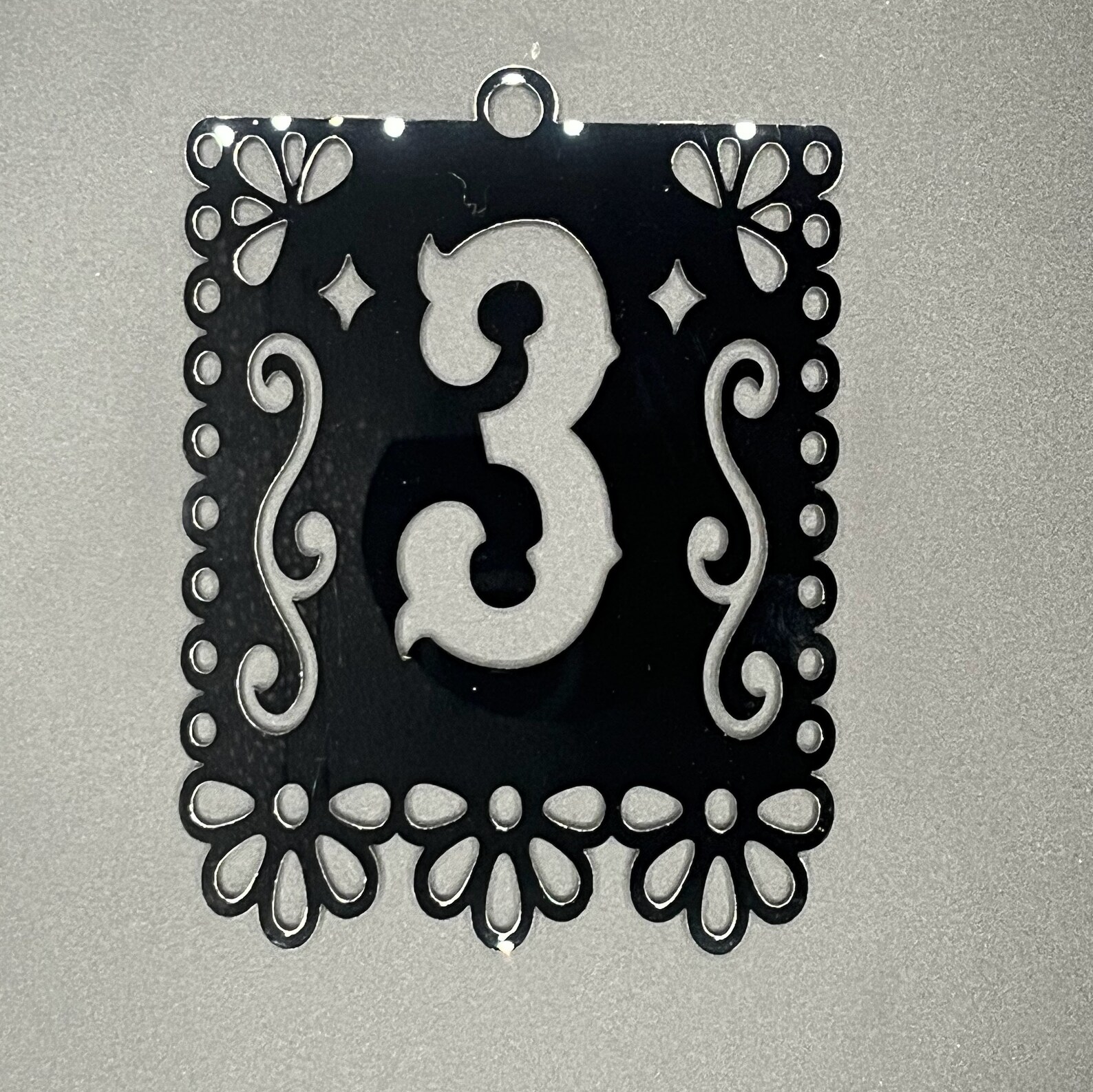 3 Papel Picado Acrylic Number 4.5x5.5 Inches, Individual Number, Party ...