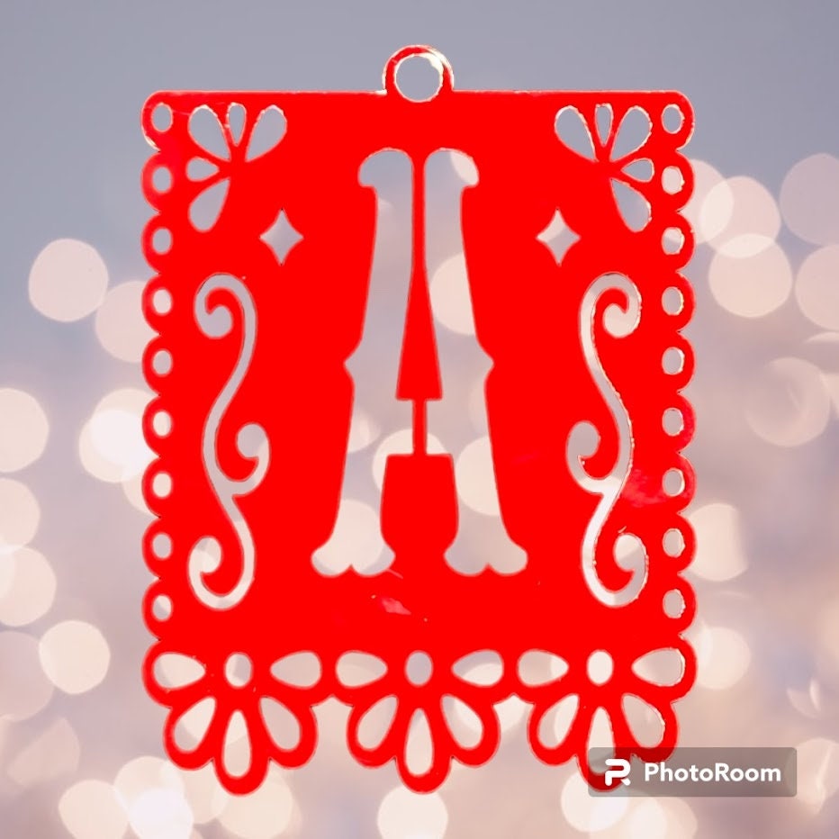 A Papel Picado Acrylic Letter 4.5x5.5 Inches, Individual Letter, Use to ...