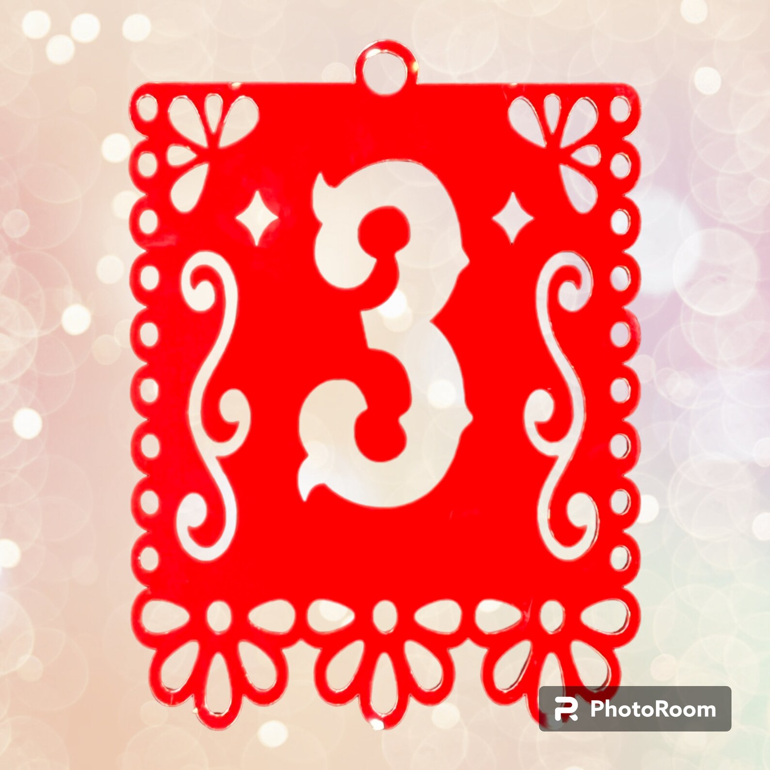 3 Papel Picado Acrylic Number 4.5x5.5 Inches, Individual Number, Party ...