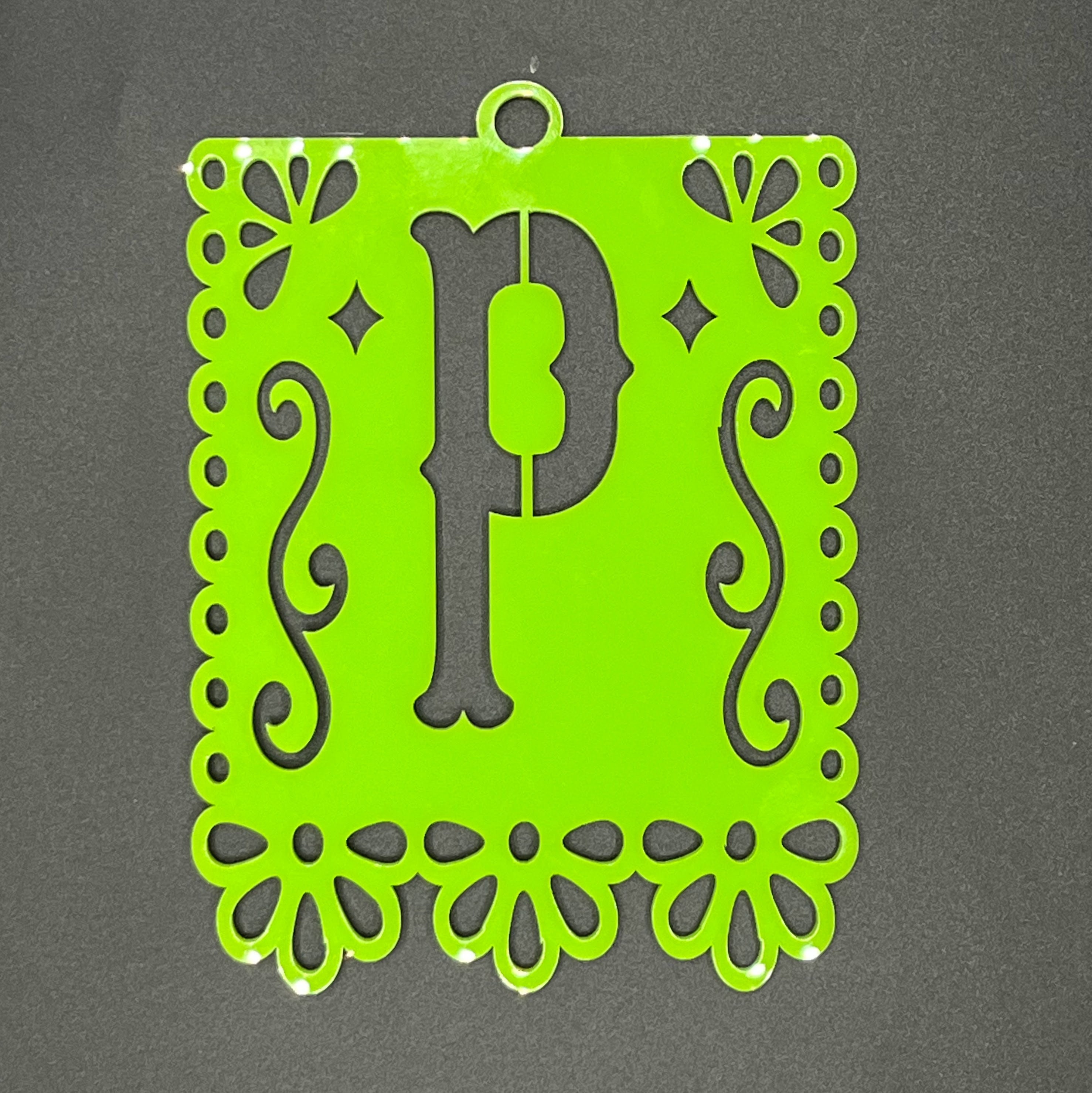 P Papel Picado Acrylic Letter 4.5x5.5 Inches, Individual Letter, Use to ...