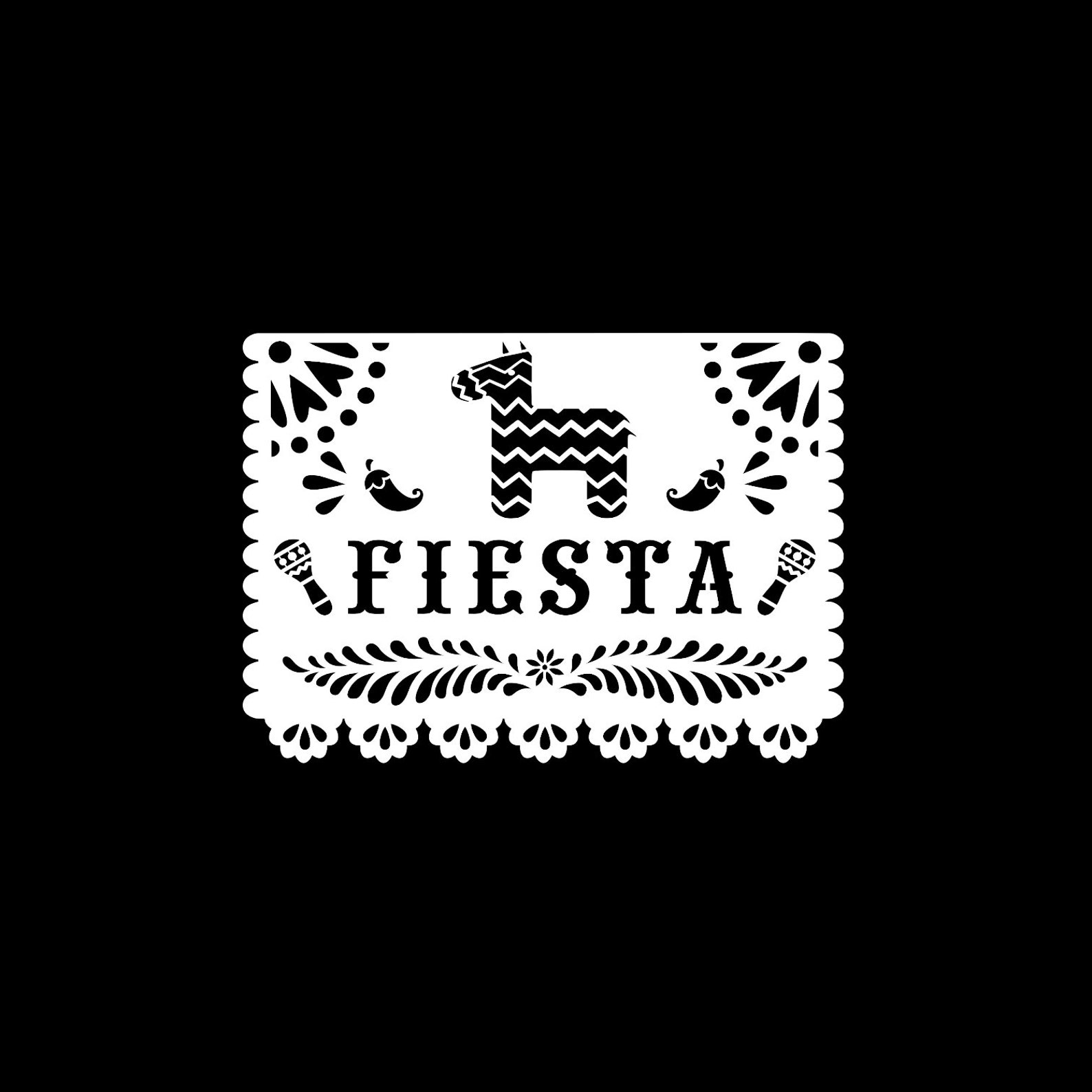 Signo de Fiesta Pinata, SVG Papel Picado, plantilla de bandera mexicana ...