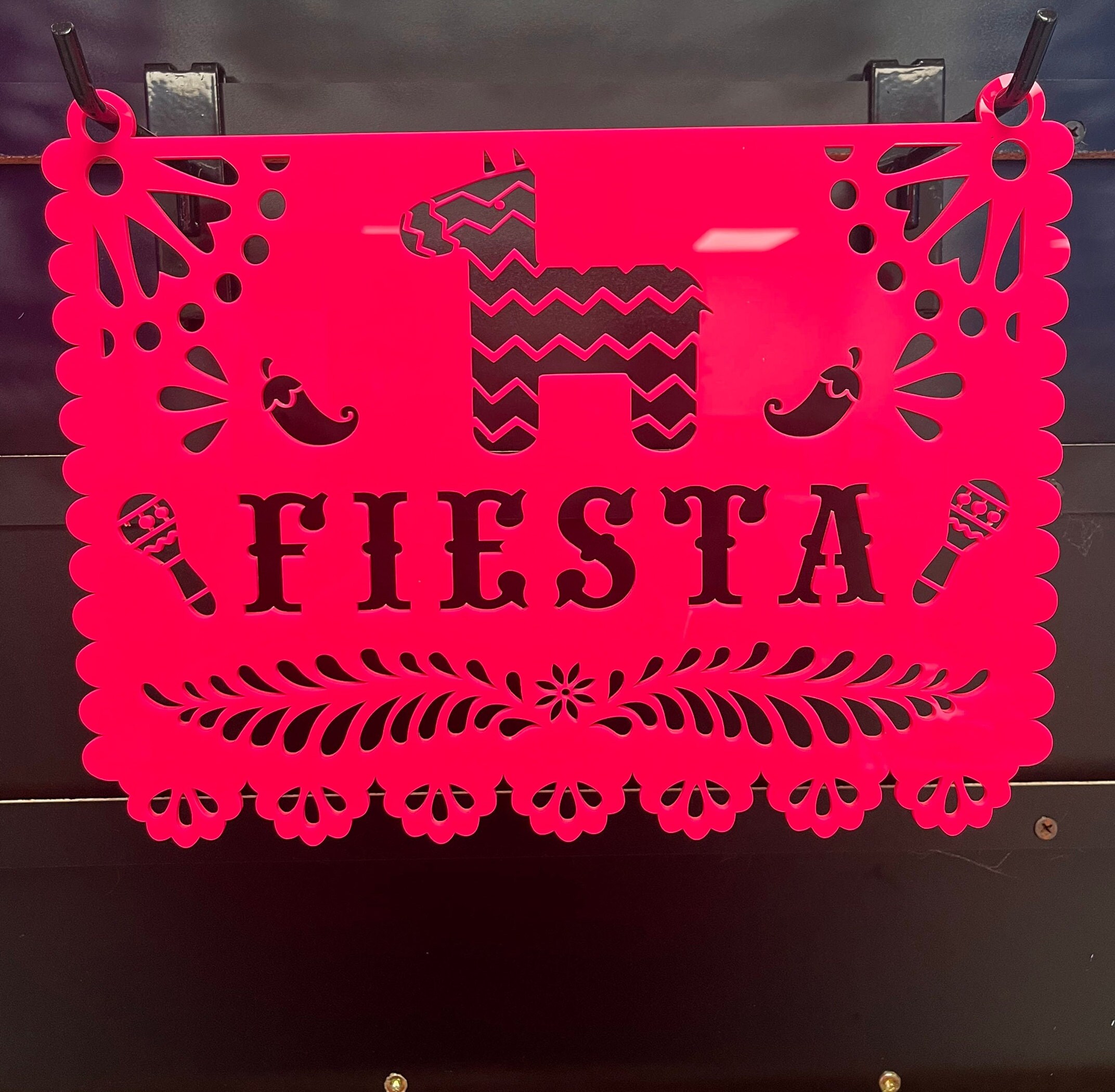 Signo de Fiesta Pinata SVG Papel Picado plantilla de bandera - Etsy México