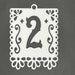 2 Papel Picado Acrylic Number 4.5x5.5 Inches, Individual Number, Party ...