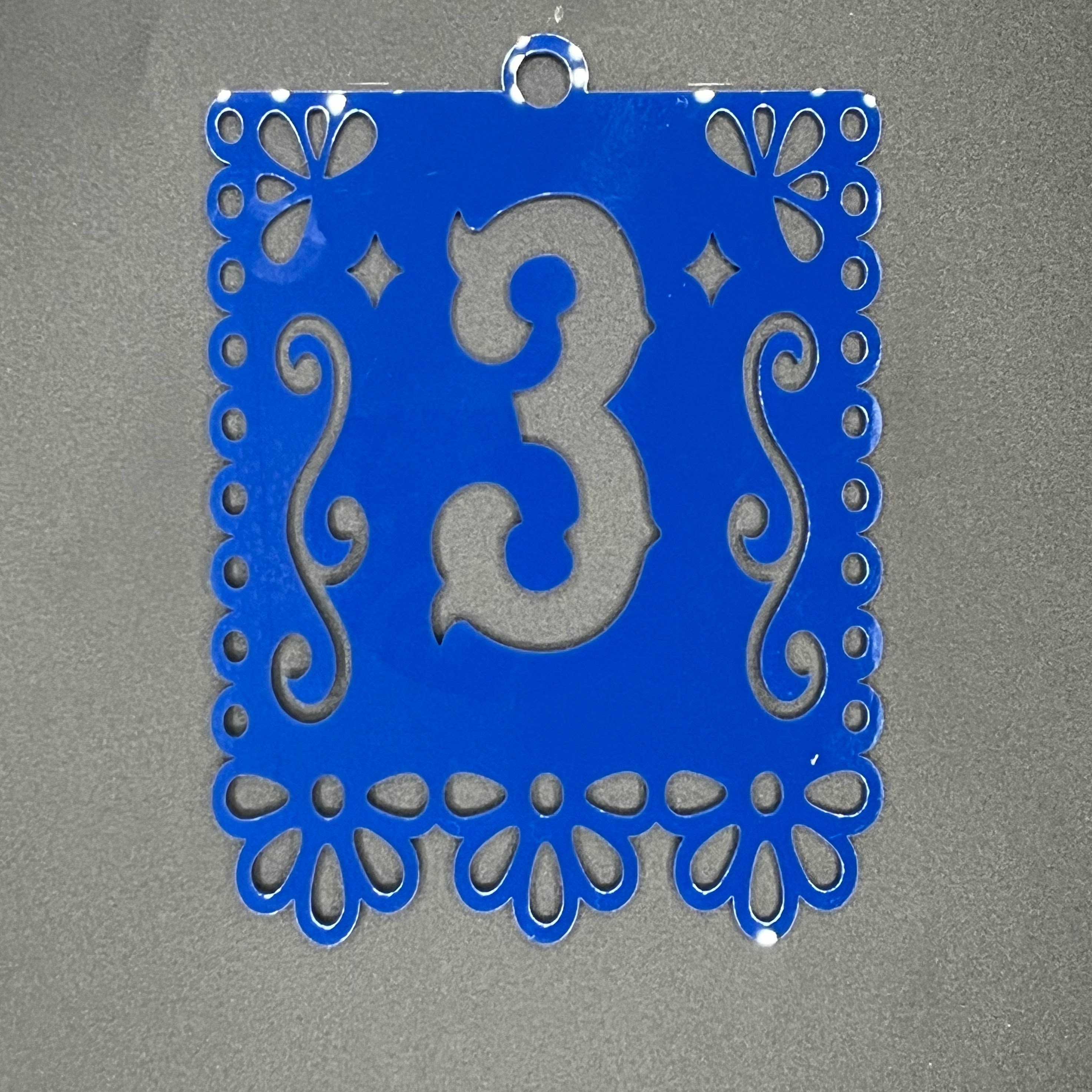 3 Papel Picado Acrylic Number 4.5x5.5 Inches, Individual Number, Party ...