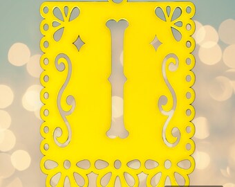 A Papel Picado Acrylic Letter 4.5x5.5 Inches, Individual Letter, Use to ...