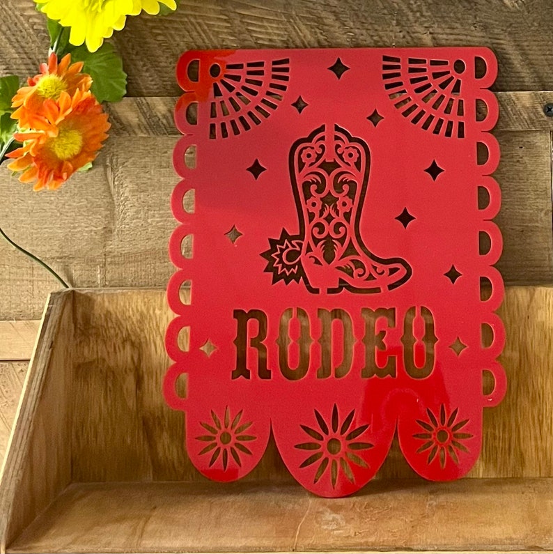 Rodeo Boot Acrylic Papel Picado Sign. Fiesta Sign. Party Sign. - Etsy