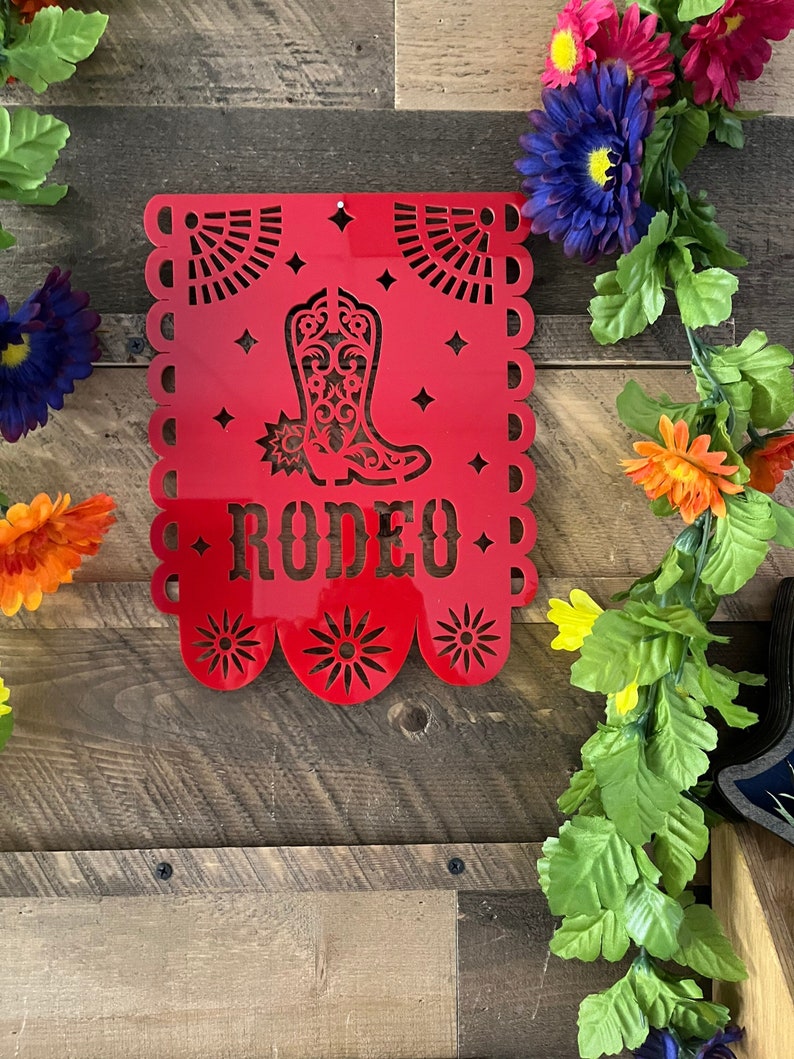 Rodeo Boot Acrylic Papel Picado Sign. Fiesta Sign. Party Sign. - Etsy