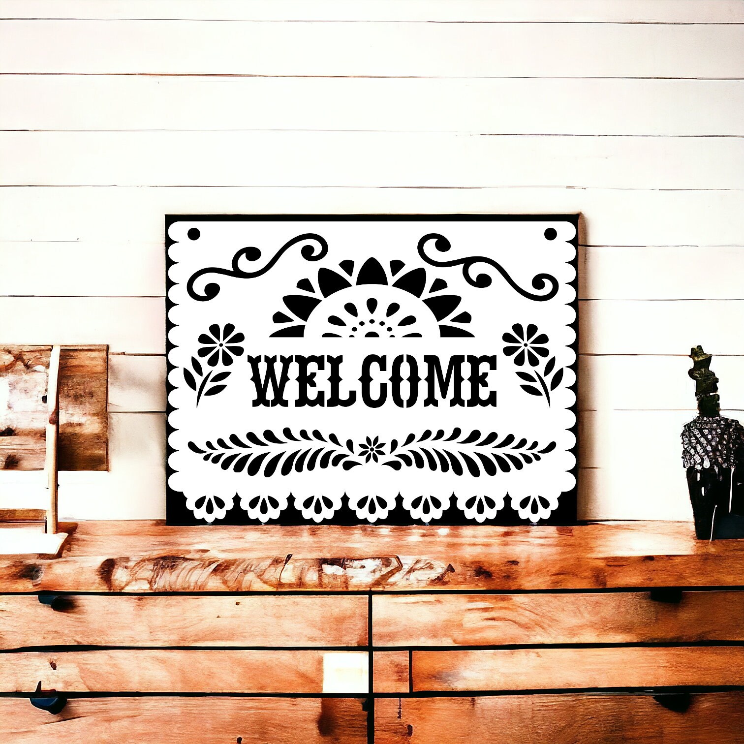 Welcome Mexican Papel Picado Sign, Welcome Template, Fiesta, Party ...