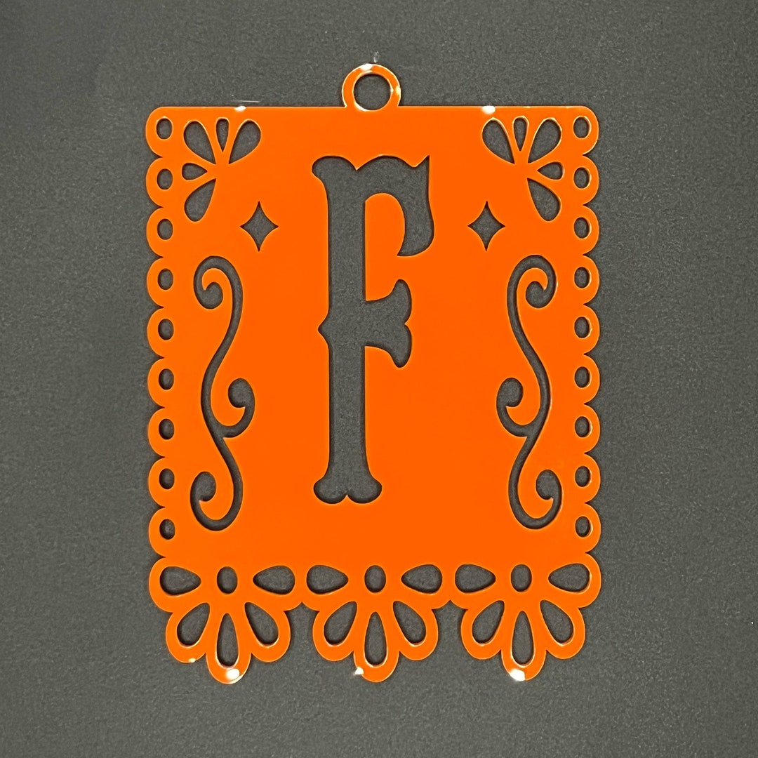 Papel Picado Acrylic Letter F, Mexican Fiesta Decor - Etsy