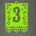 3 Papel Picado Acrylic Number 4.5x5.5 Inches, Individual Number, Party ...