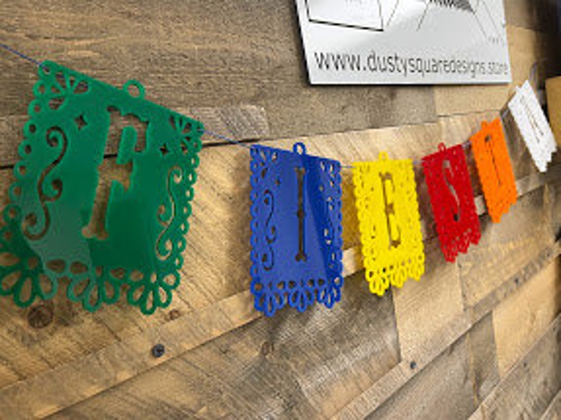 M Papel Picado Acrylic Letter 4.5x5.5 Inches, Individual Letter, Use to ...