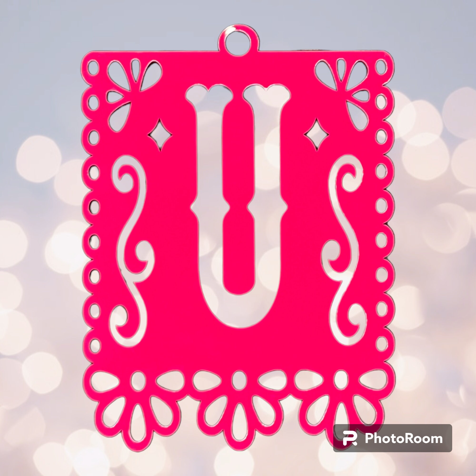 U Papel Picado Acrylic Letter 4.5x5.5 Inches, Individual Letter, Use to ...