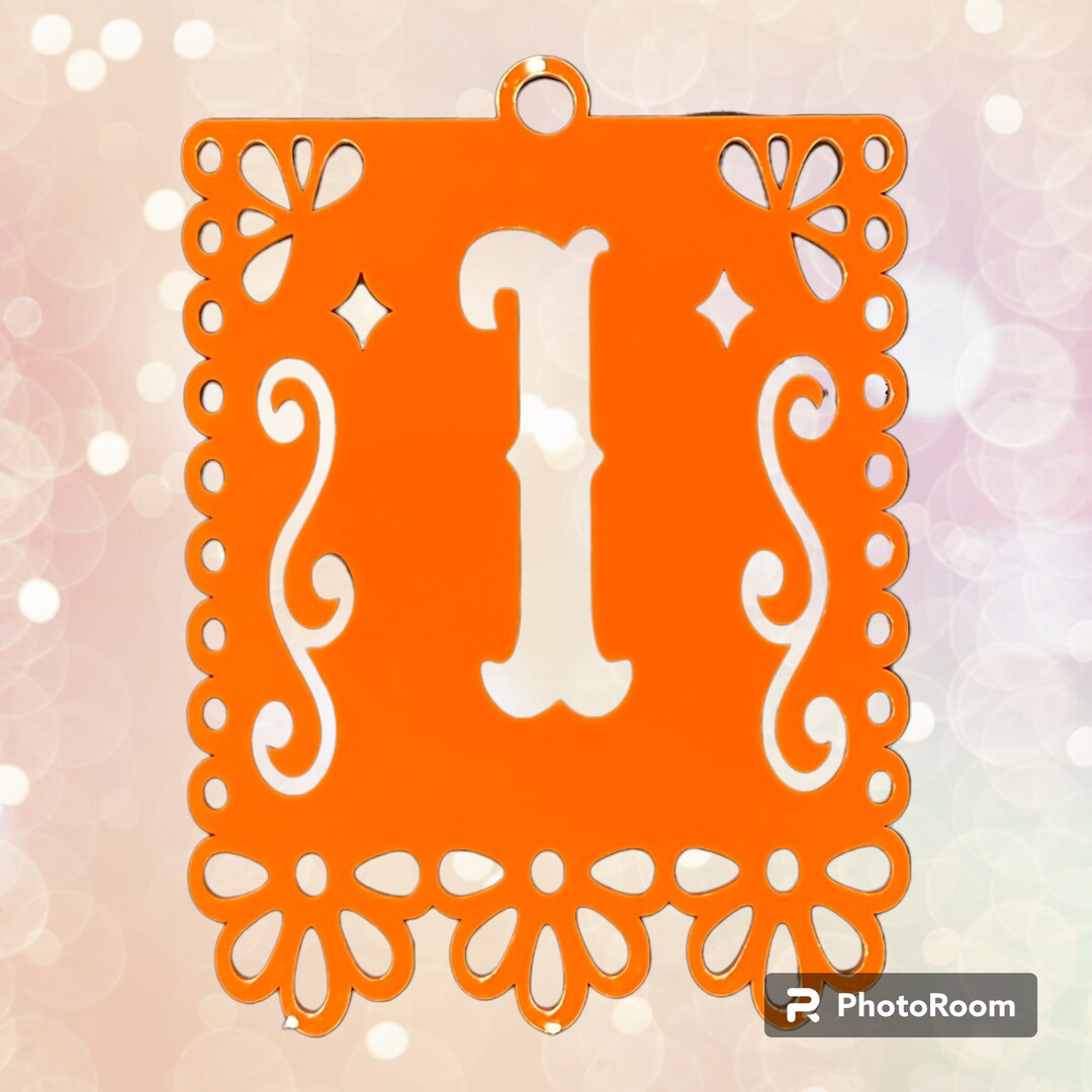 1 Papel Picado Acrylic Number 4.5x5.5 Inches, Individual Number, Party ...