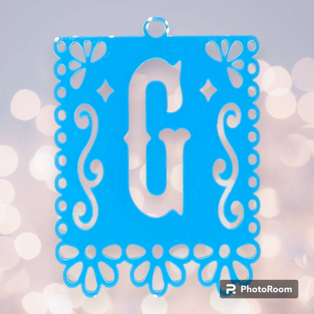 G Papel Picado Acrylic Letter 4.5x5.5 Inches, Individual Letter, Use to ...
