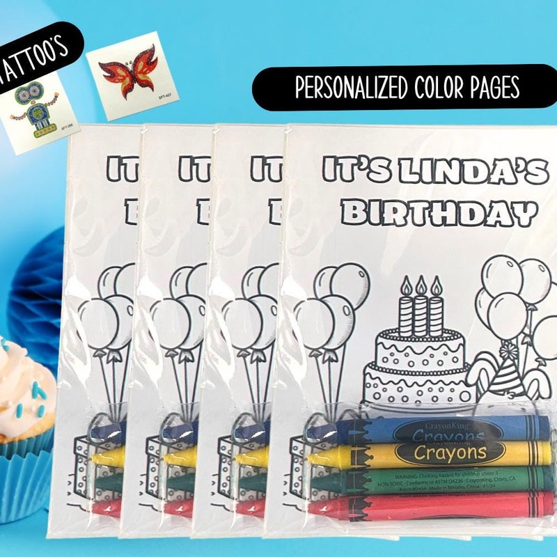 Coloring Book Party Favor - Etsy