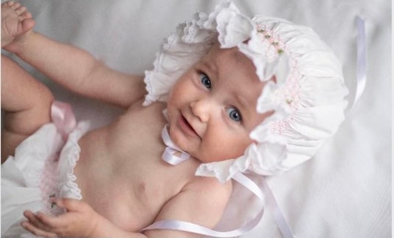 Bonnet Baby Bonnet Baptism Bonnet Baptism Gift | Etsy