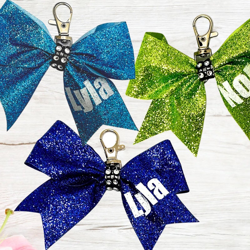 Cheer Bow Key Chain - Etsy