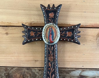 Virgin Mary Wall Cross - Etsy