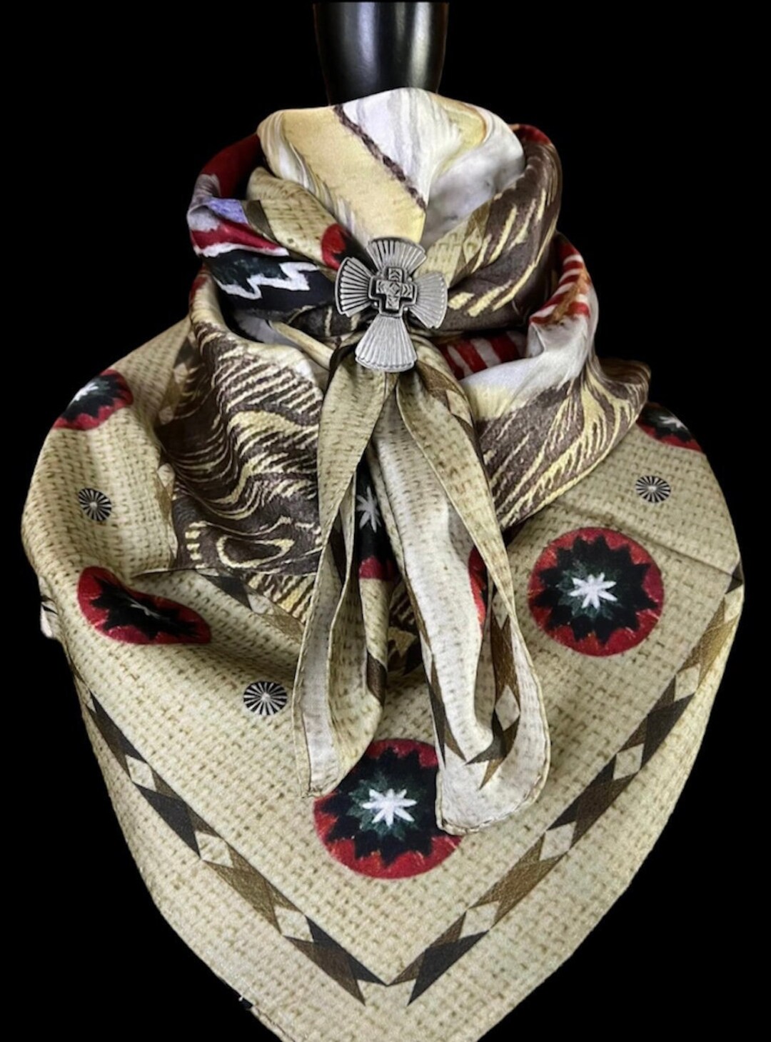 Silk Scarf Wild Rag Native Chief - Etsy