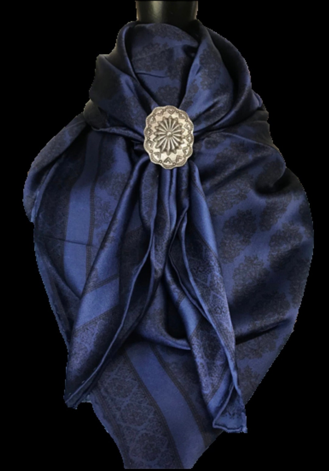 Silk Scarf Wild Rags Navy - Etsy