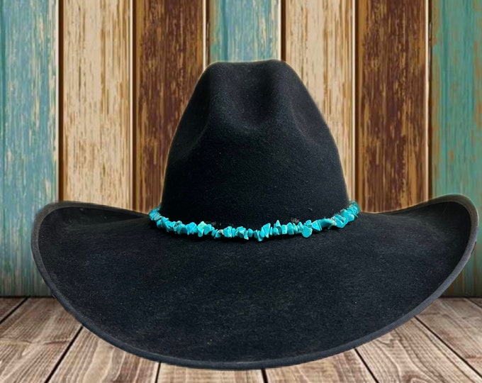 Turquoise Chip Hat Band - Etsy
