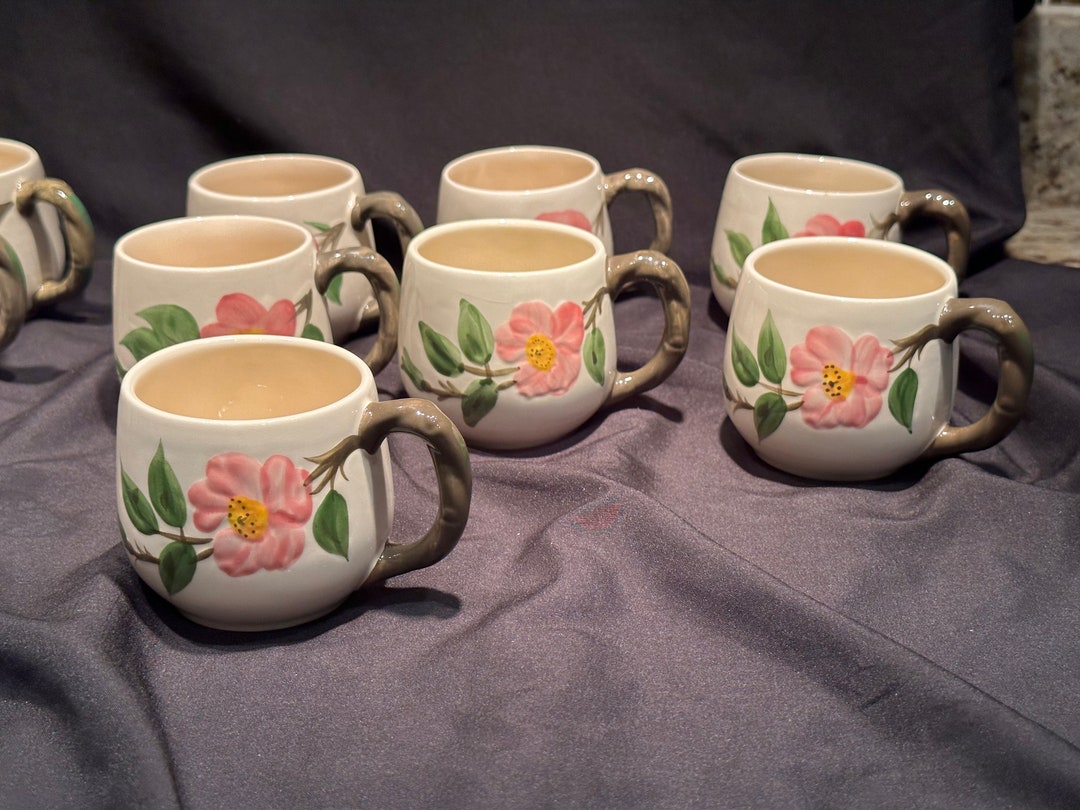 Beautiful Franciscan Desert Rose Small Mugs 7 and Teacups & Saucer Sets ...