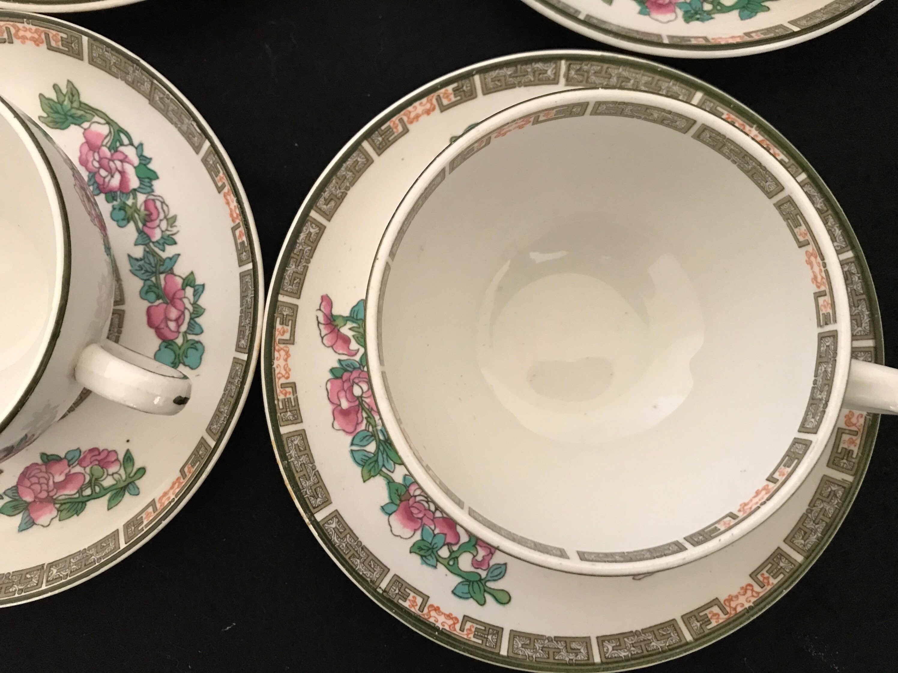 1945 Vintage John Maddock & Sons Vitreous Indian Tree Tea Sets6, and ...