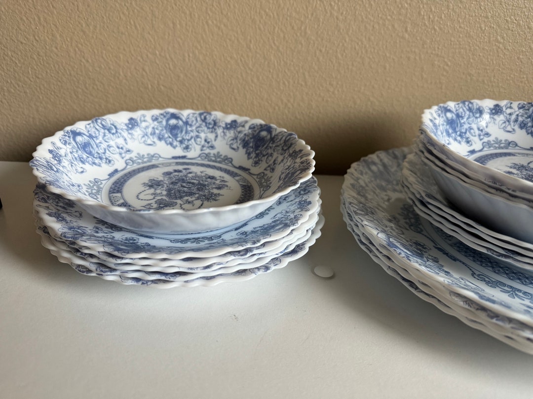 Beautiful France Arcopal "honorine Blue" Replacement: Salad Plates ...