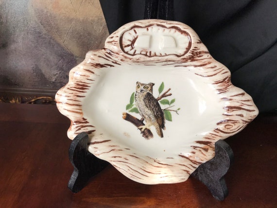 Unique Vintage Treasure Craft Owl Dish Made in USA for - Etsy