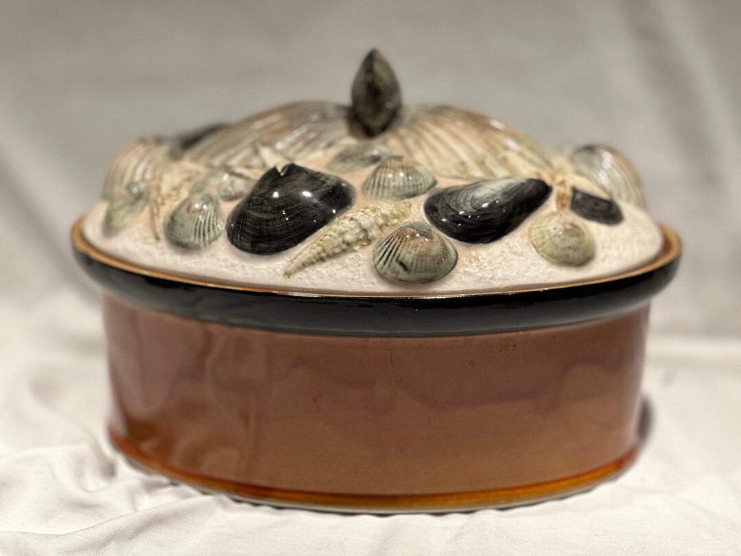 Rare Large Vintage SIGMA TASTE SETTER Majolica Shellfish Tureen by ...