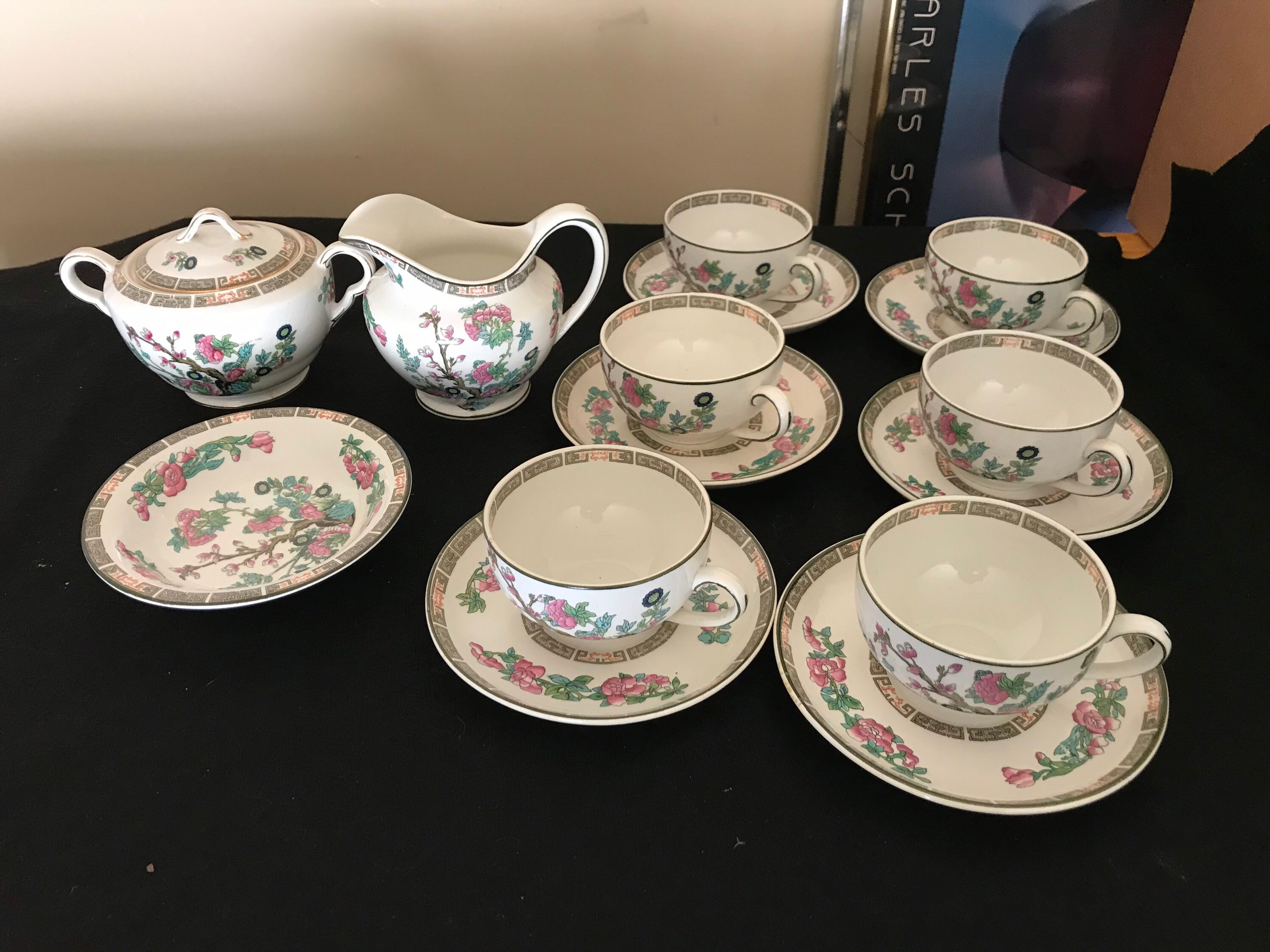 1945 Vintage John Maddock & Sons Vitreous Indian Tree Tea Sets6, and ...