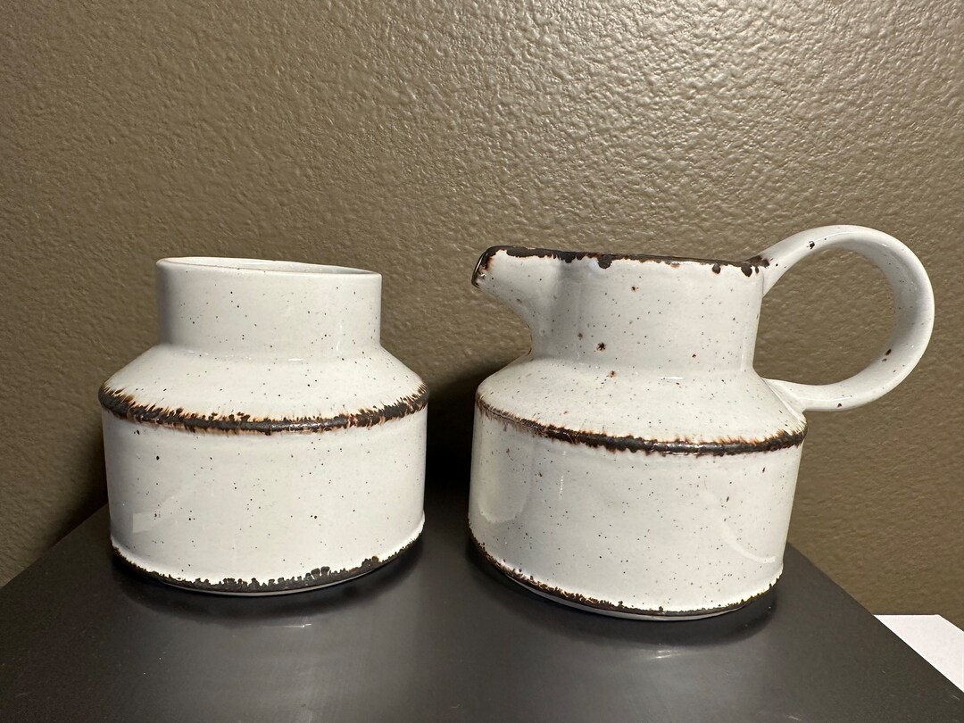 Vintage Midwinter Stonehenge Creation Speckled Creamer and Sugar Bowl No Lid, England - Etsy