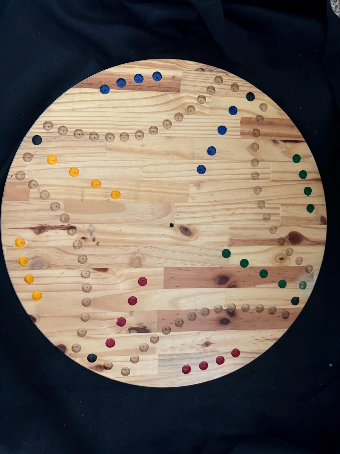 18" Wahoo Game Board – Solid Hardwood Circular Board – Vintage-style ...