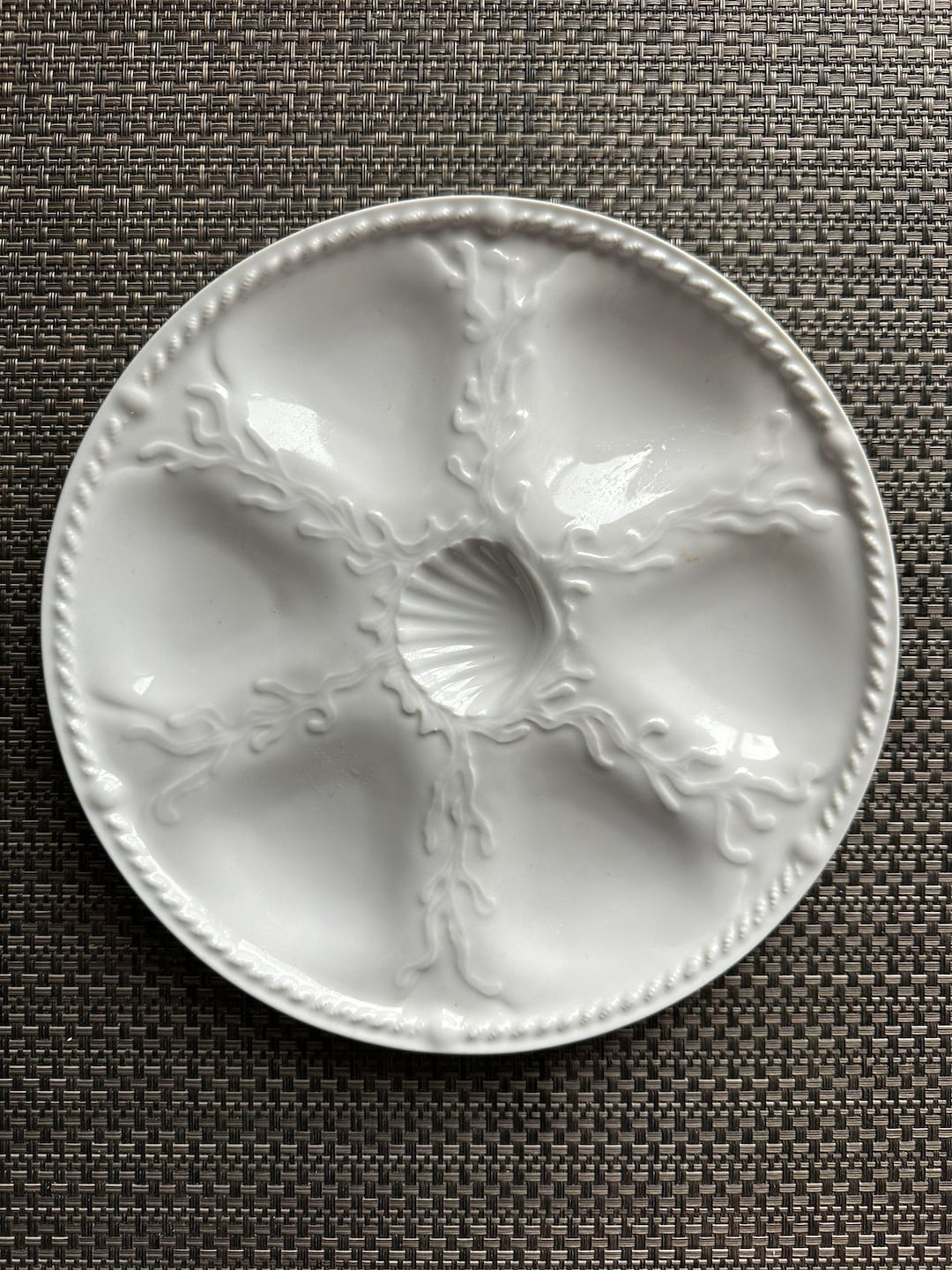 Elegant Vintage 1950s French Revol Oyster Plate With Seaweed Design ...