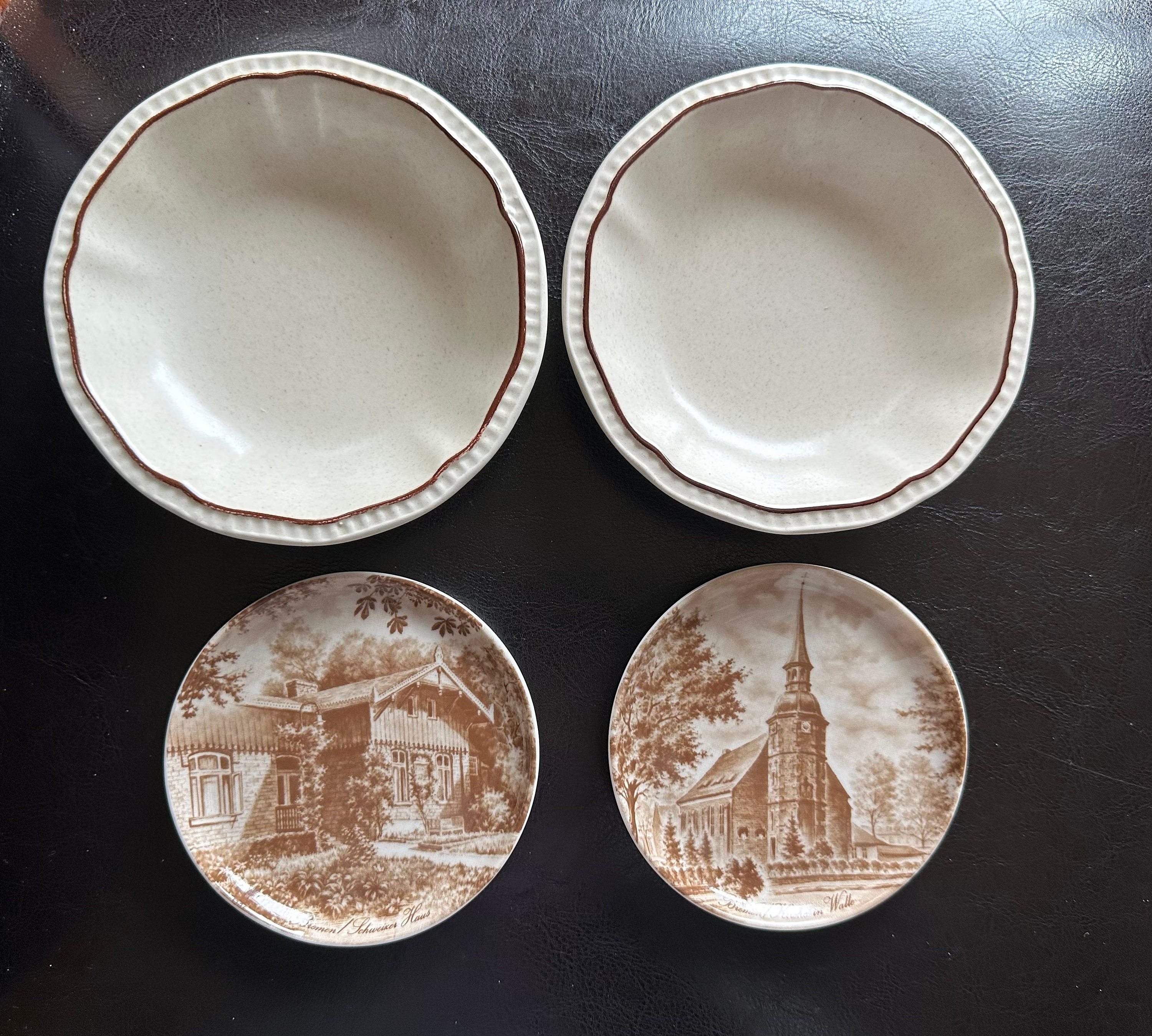 Vintage 2 Kaiser West Germany Plates With Motif Bremen/kirche - Etsy