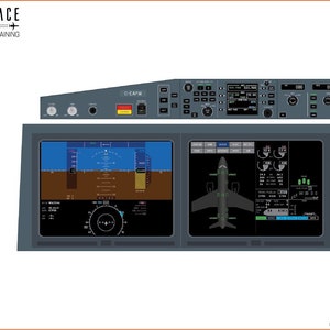 Airbus A220-300 Cockpit Familiarization Poster - Digital Full Scale 3 ...