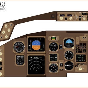 Boeing 767-300 Cockpit Familiarization Poster - Digital Full Scale 3 ...